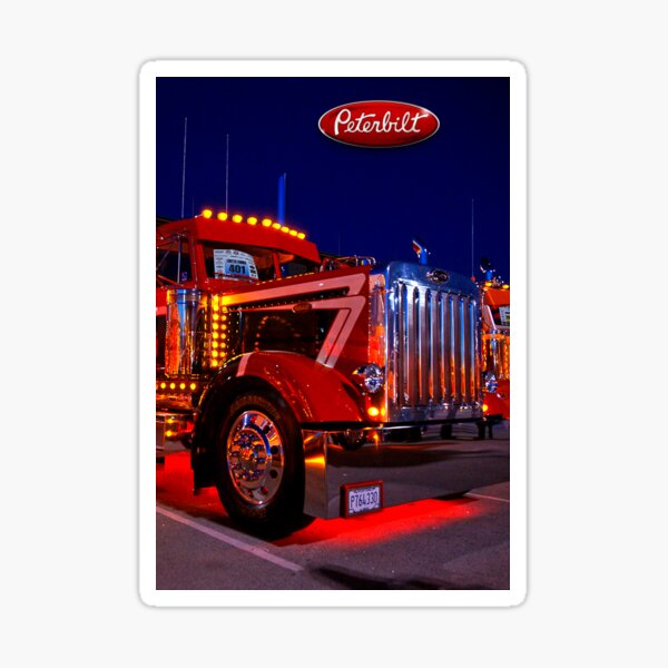 "Glowing Truck Red Light" Sticker for Sale by fayartcustom | Redbubble