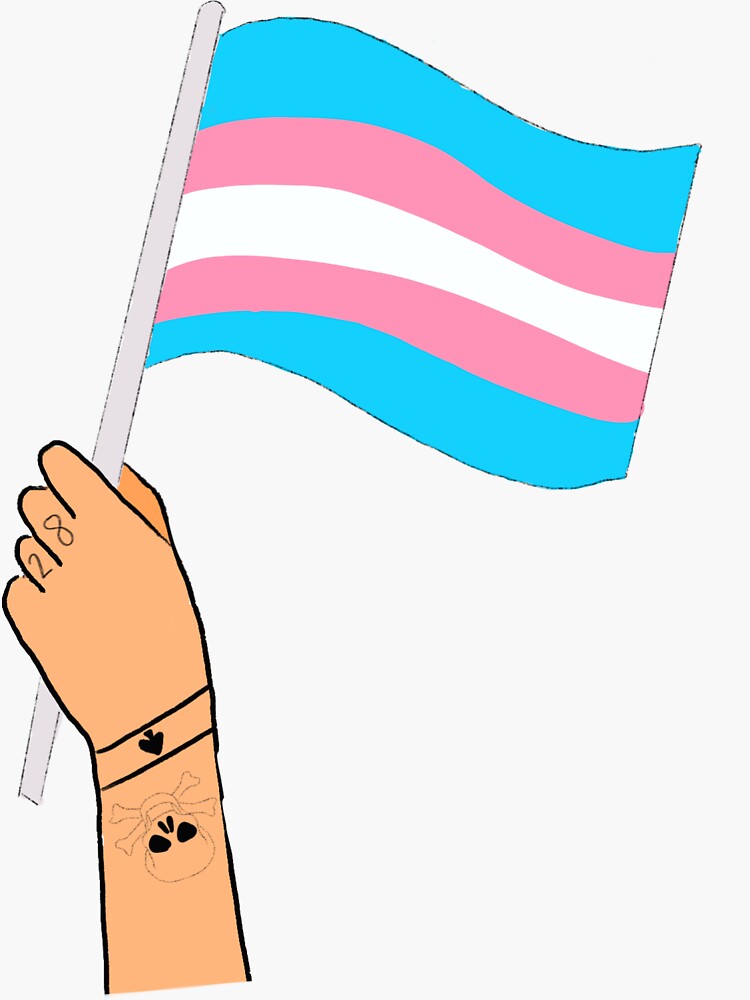 "trans flag" Sticker for Sale by lveclvb | Redbubble