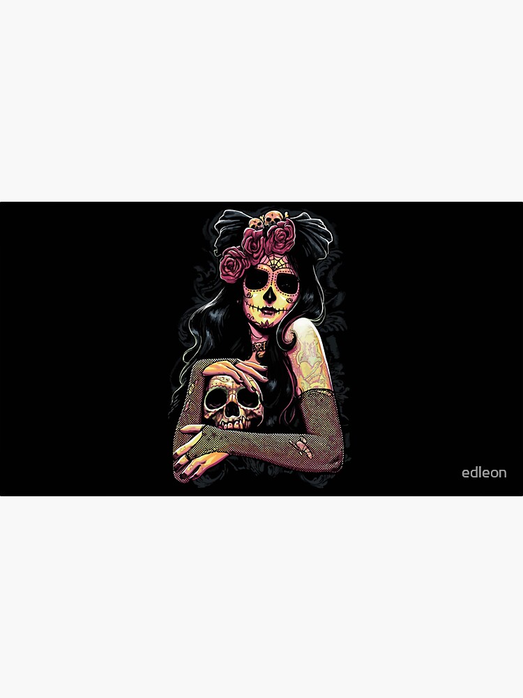 "Girl Skull" Sticker for Sale by edleon | Redbubble