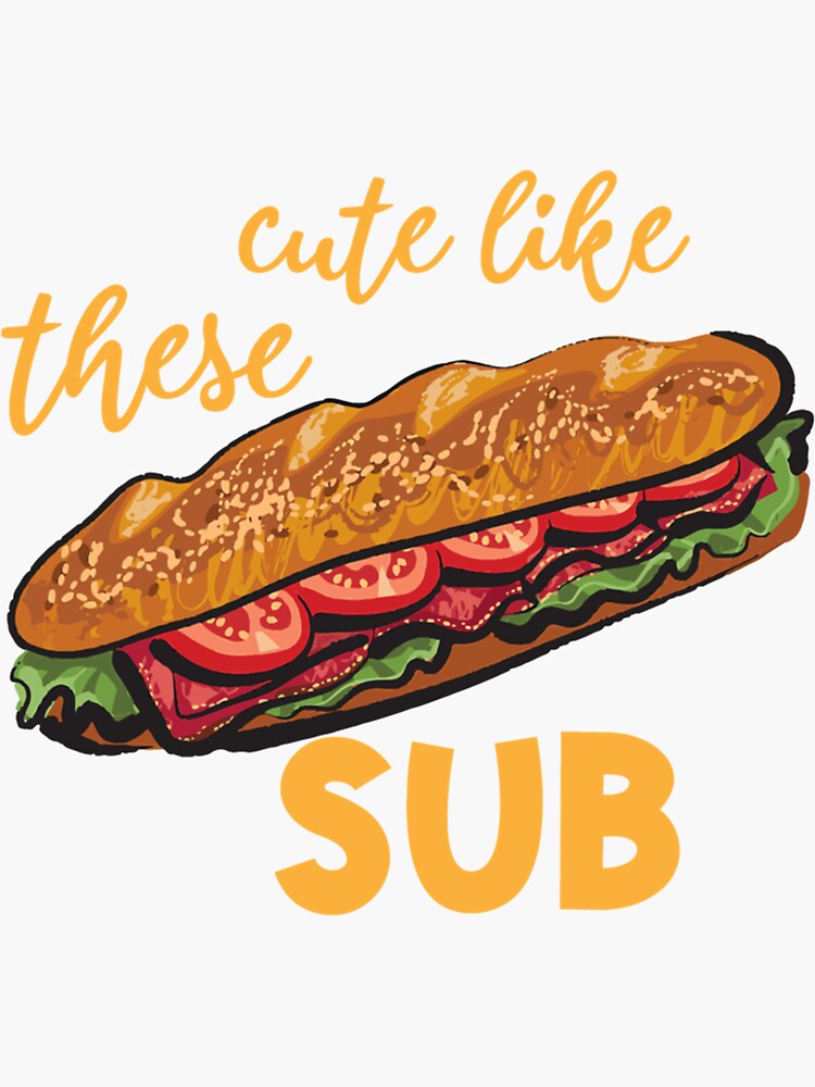 "cute in the sub " Sticker for Sale by DugOutVintage | Redbubble