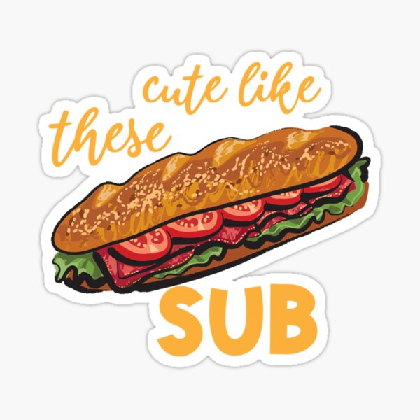 "cute in the sub " Sticker for Sale by DugOutVintage | Redbubble