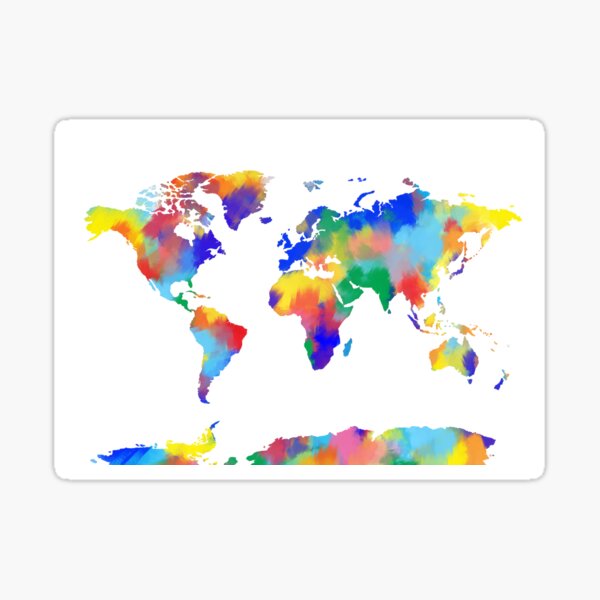 "world map" Sticker for Sale by BekimART | Redbubble
