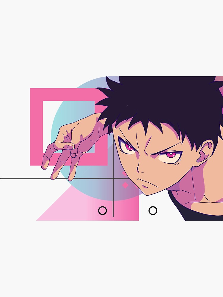 "Kawaii Shinra" Sticker for Sale by Kawaii99 | Redbubble