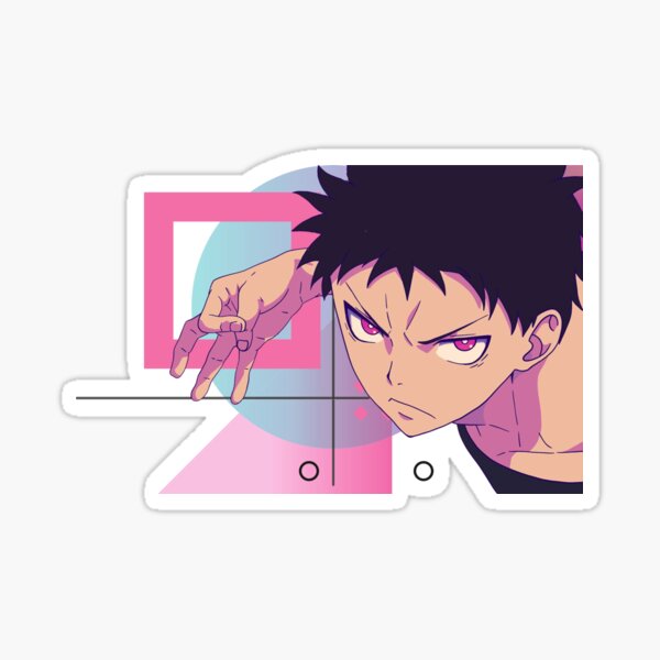 "Kawaii Shinra" Sticker for Sale by Kawaii99 | Redbubble