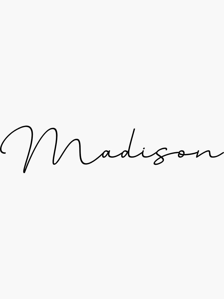 "Minimalistic name - Madison" Sticker for Sale by Shop-With-B | Redbubble