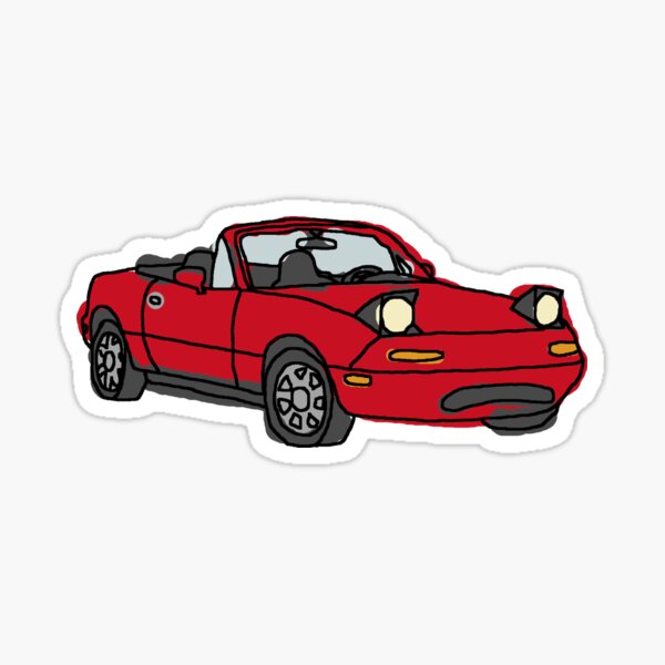 "Frowning Miata" Sticker for Sale by only1bigboy | Redbubble