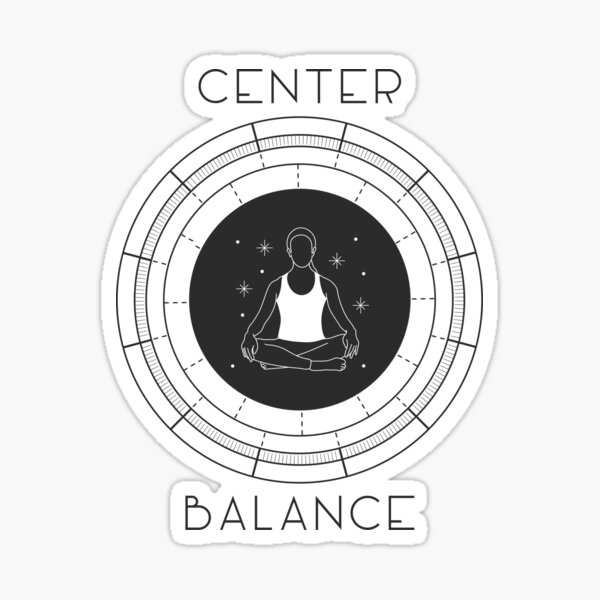 "Center and Balance" Sticker for Sale by Halcyon-Light | Redbubble