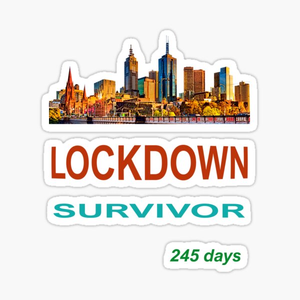 "Melbourne Lockdown Survivor" Sticker for Sale by keithmarlow | Redbubble