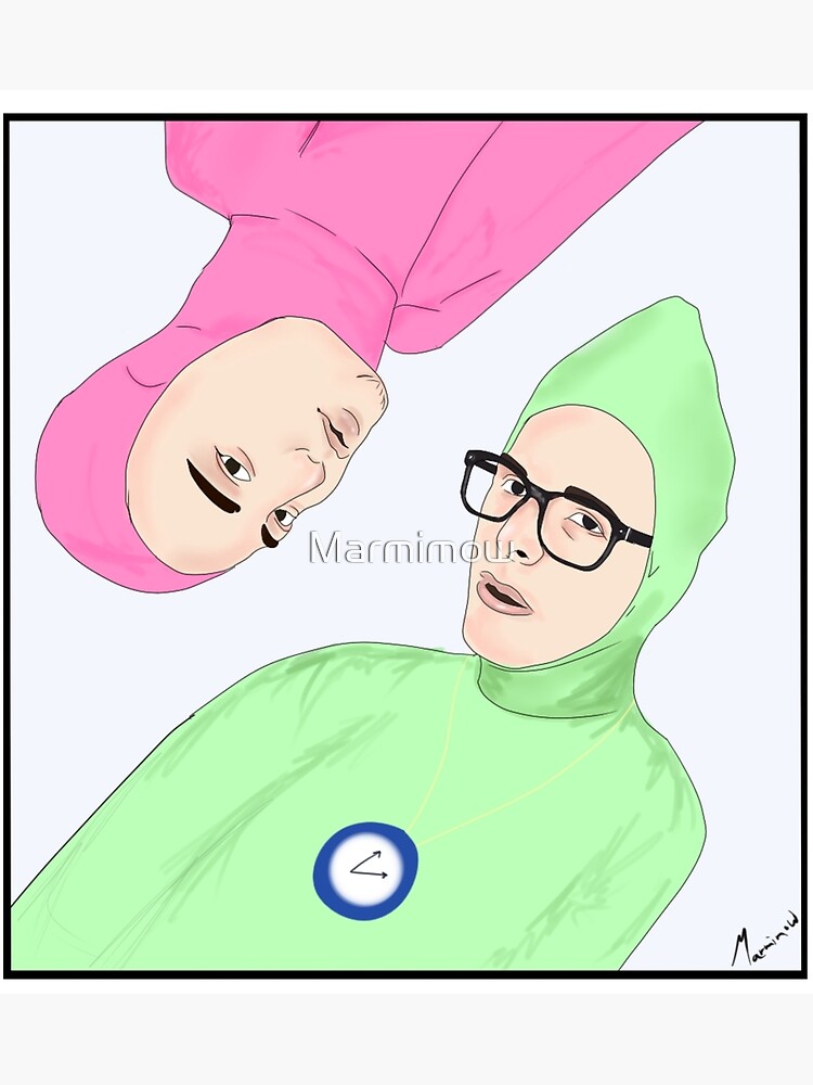 "Pink Guy W/ Green Alien (Idubbbz)" Poster by Marmimow | Redbubble