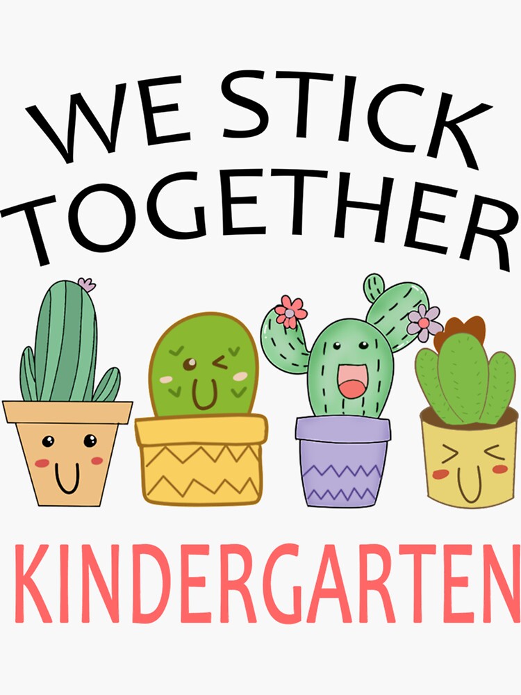 "We Stick Together Kindergarten " Sticker for Sale by CraftCuttingArt ...