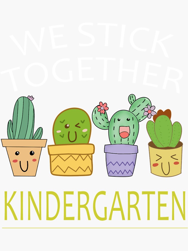 "We Stick Together Kindergarten " Sticker for Sale by CraftCuttingArt ...