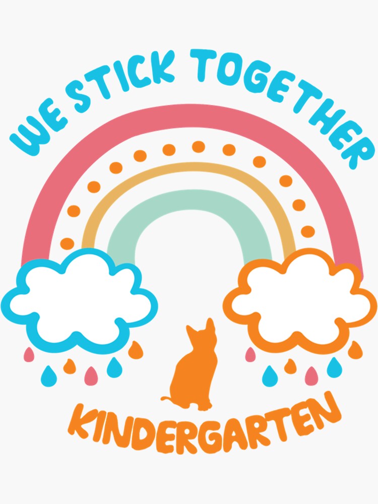 "We stick together kindergarten " Sticker for Sale by CraftCuttingArt ...