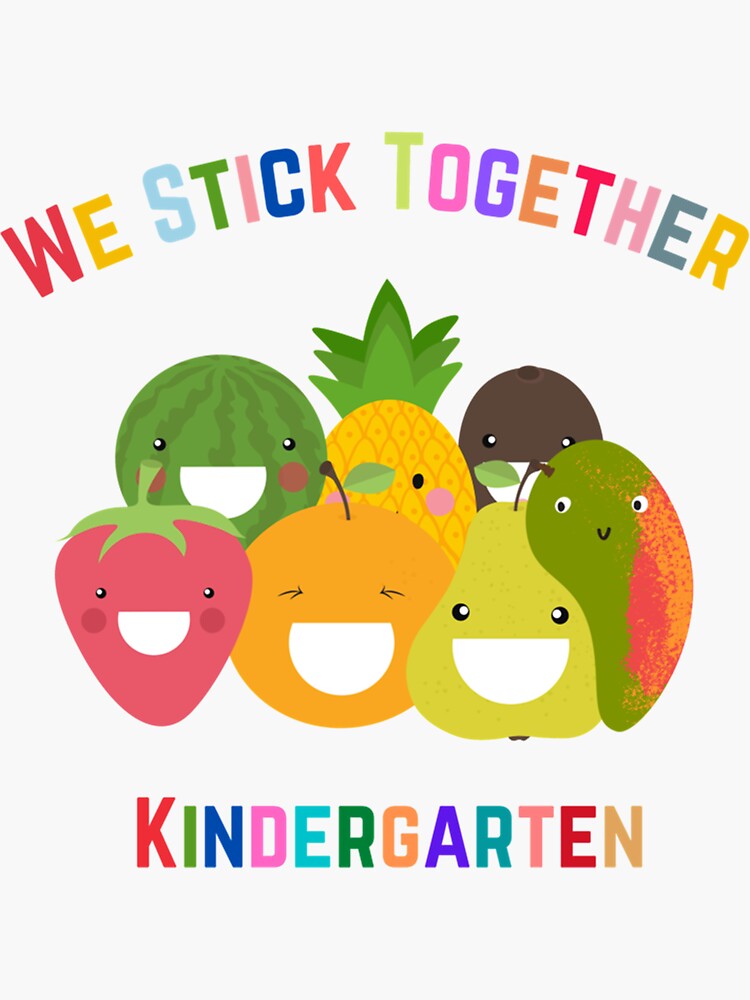 "We Stick Together Kindergarten " Sticker for Sale by CraftCuttingArt ...