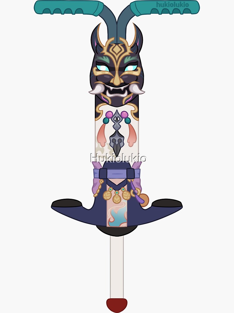 "Xiao Pogo Stick" Sticker for Sale by Hukiolukio | Redbubble
