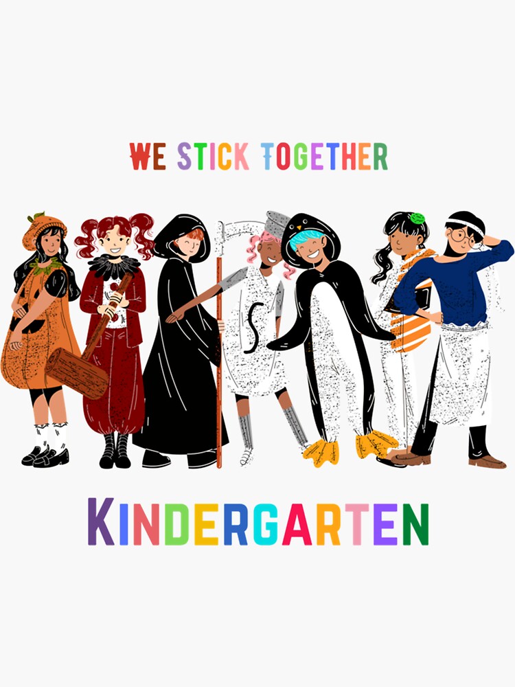 "We Stick Together Kindergarten " Sticker for Sale by CraftCuttingArt ...
