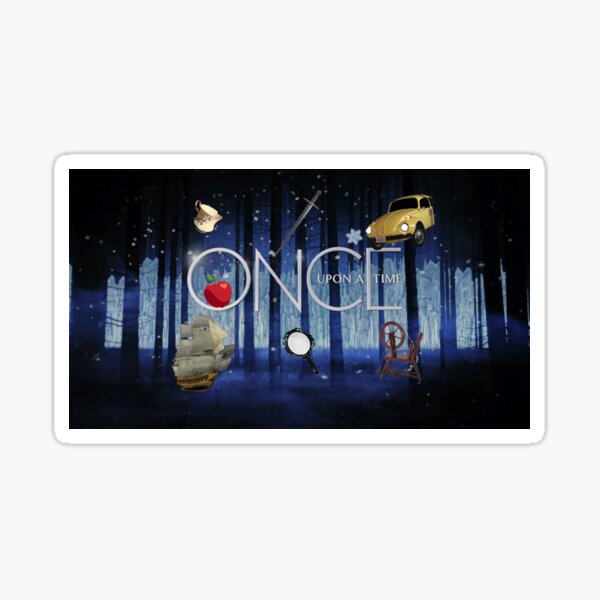 "ONCE UPON A TIME new!" Sticker for Sale by Mominsminions | Redbubble