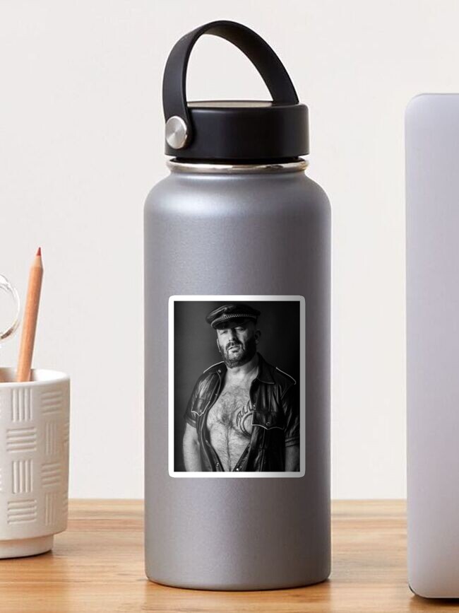 "TROY- HAIRY LEATHERMAN " Sticker for Sale by TroyTScott | Redbubble