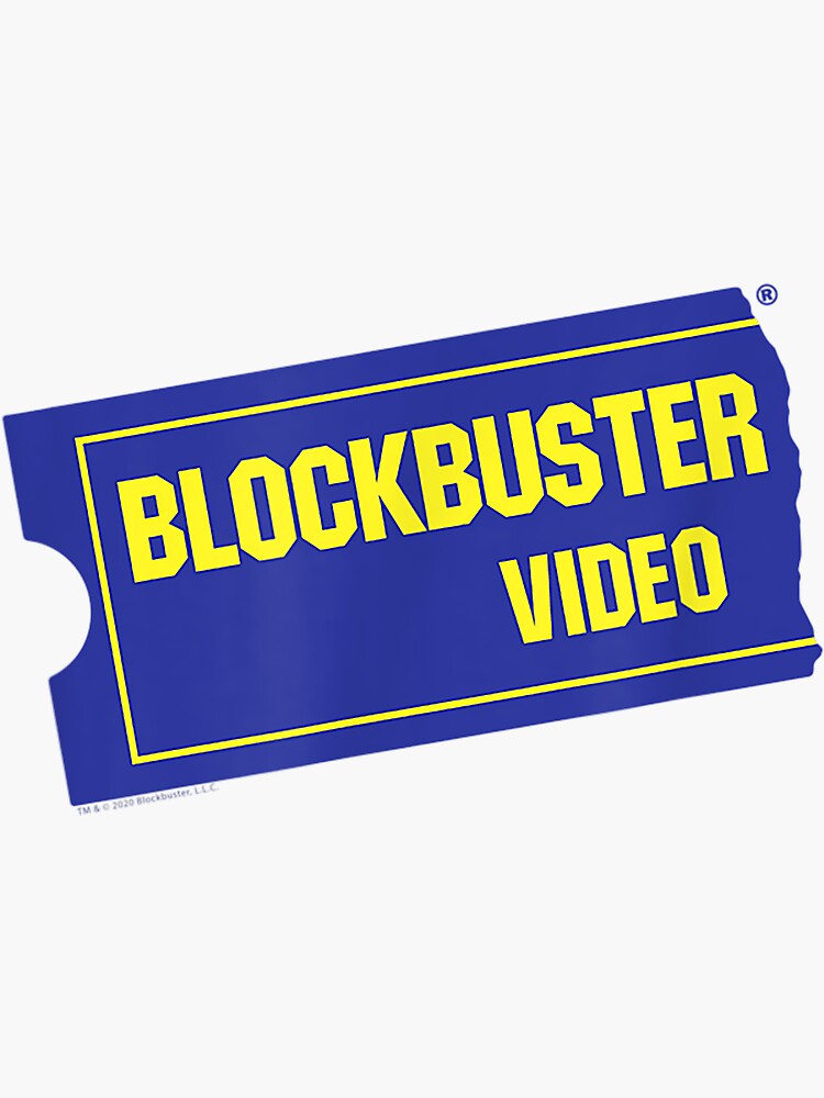 "Blockbuster Vintage Ticket Logo" Sticker by JasonNathaya | Redbubble