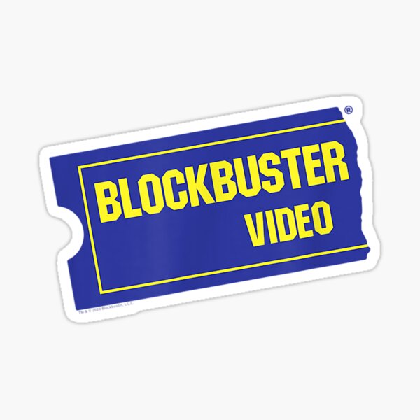 "Blockbuster Vintage Ticket Logo" Sticker by JasonNathaya | Redbubble