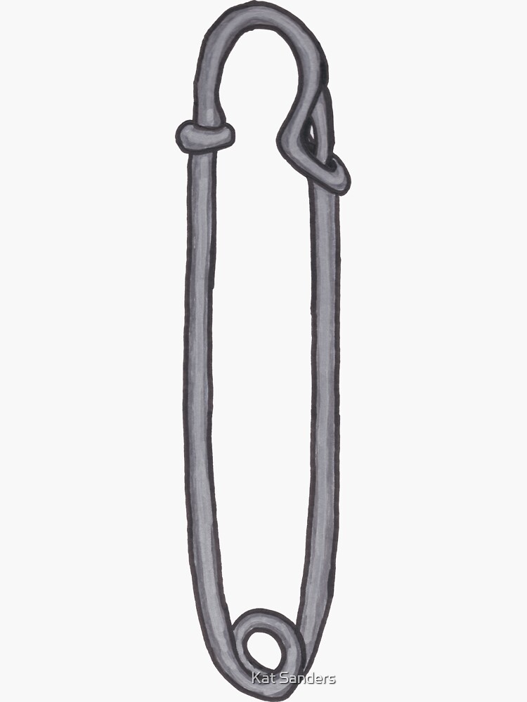 "Safety Pin" Sticker by paintedkat | Redbubble