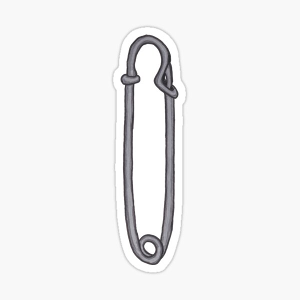 "Safety Pin" Sticker by paintedkat | Redbubble