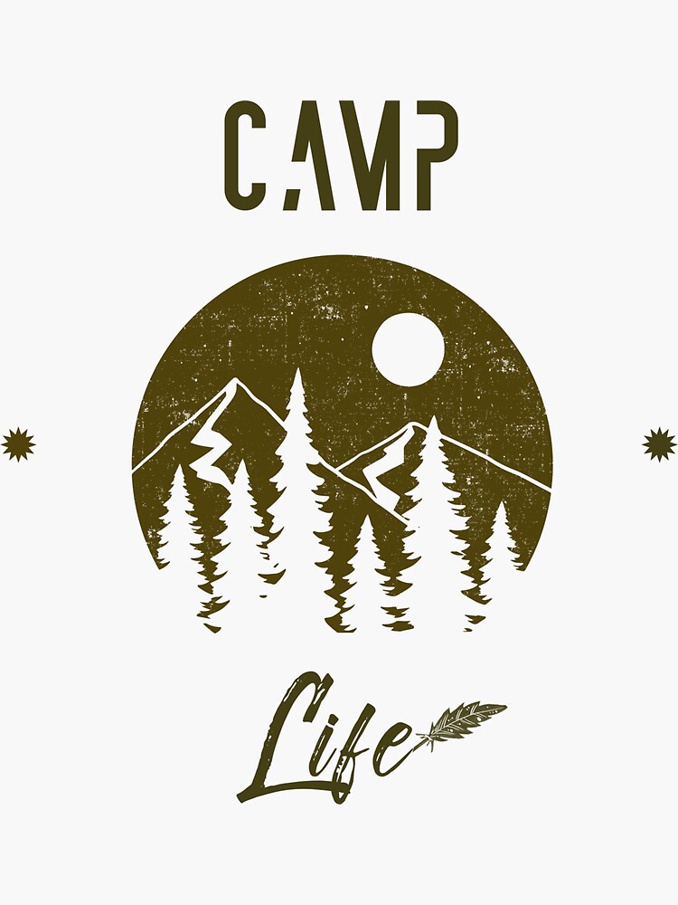 "Camp Life" Sticker for Sale by Iron-Griffin | Redbubble