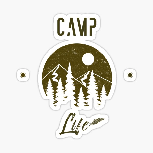 "Camp Life" Sticker for Sale by Iron-Griffin | Redbubble