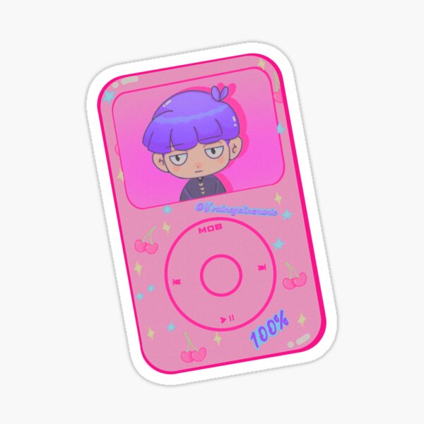 "Mob Psycho 100 Kageyama Shigeo MP3 player sticker " Sticker for Sale ...