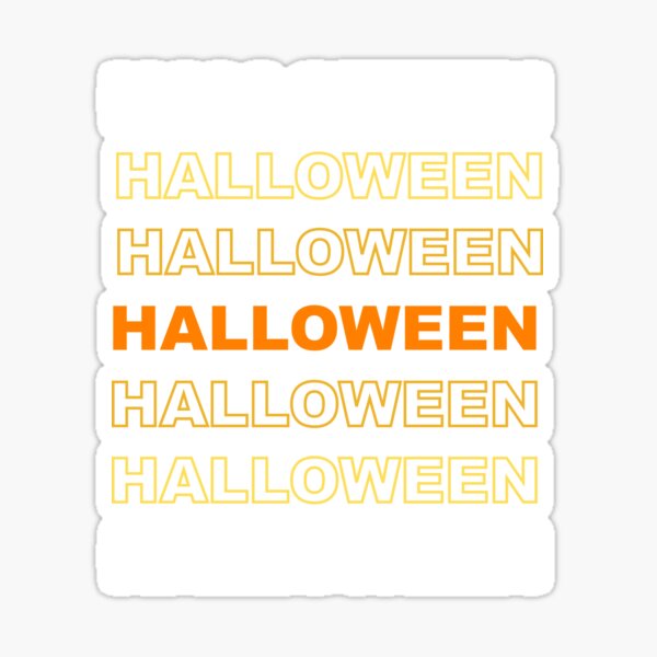 "Halloween Stacked Text Design " Sticker for Sale by ConceptLT | Redbubble