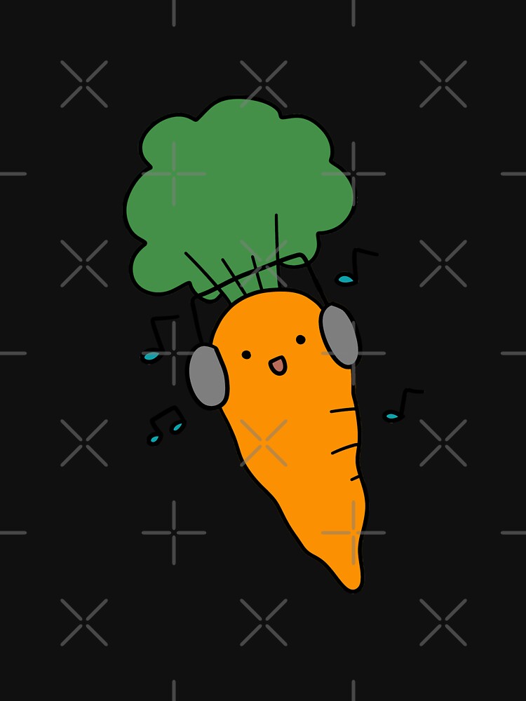 "Carrot with Headphones" Pullover Hoodie for Sale by SaradaBoru | Redbubble