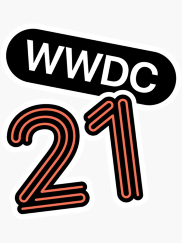 "WWDC 2021 " Sticker for Sale by jonagoldmarket | Redbubble