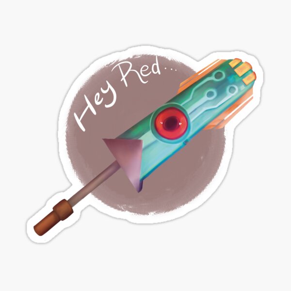 "Hey Red - Transistor Sword " Sticker for Sale by RomanTheElf | Redbubble