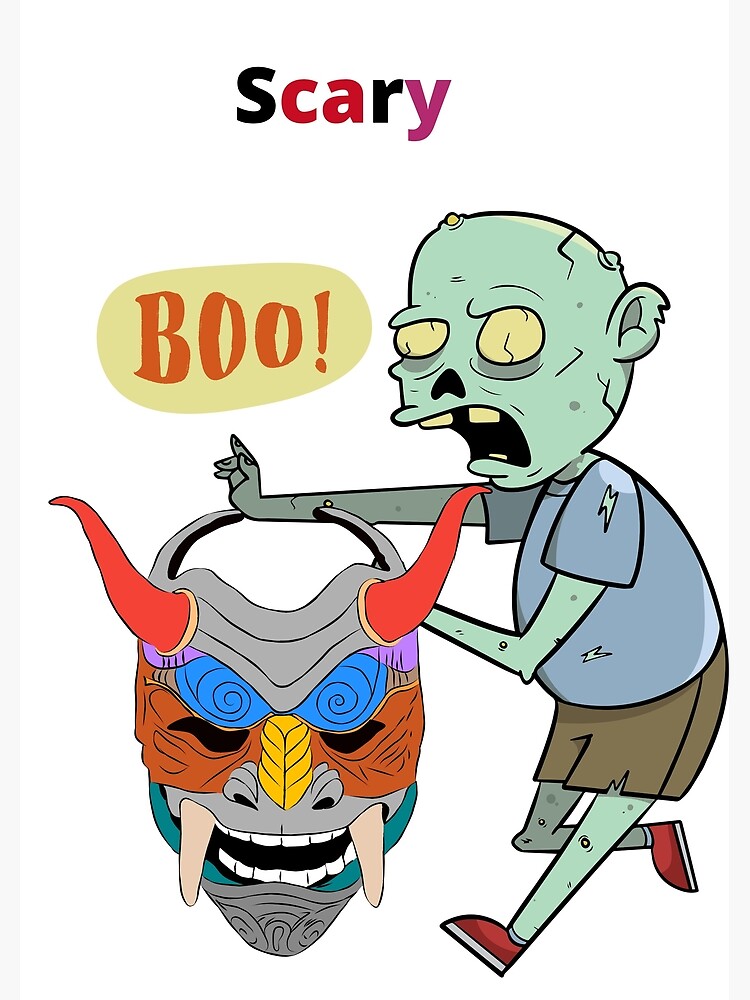 "scary boo" Poster for Sale by rajaramhonda | Redbubble
