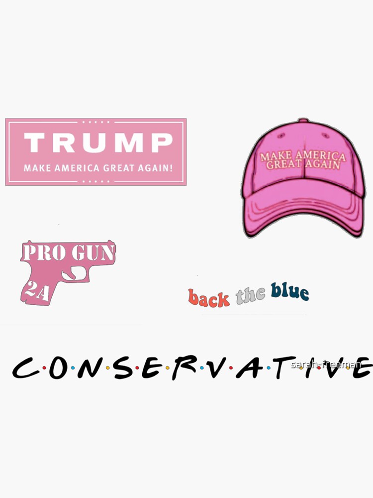 "Pink Conservative Pack" Sticker for Sale by sarah-freeman | Redbubble