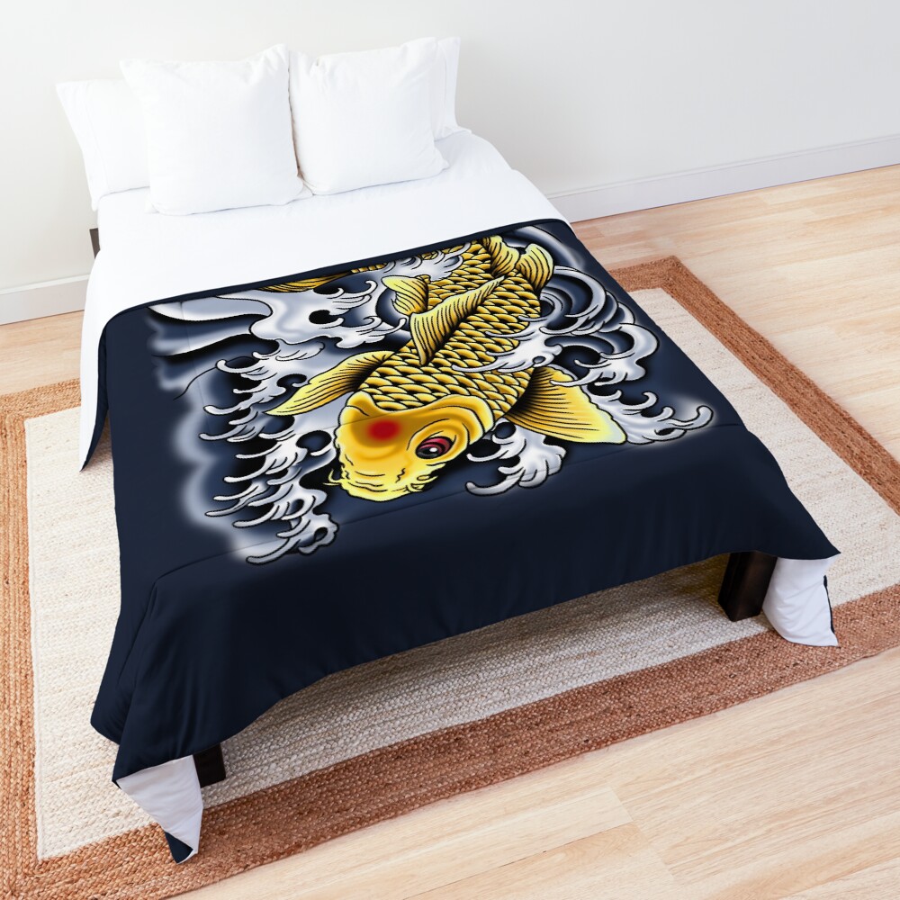 "Tattoo Koi Gold" Poster for Sale by HexOne | Redbubble