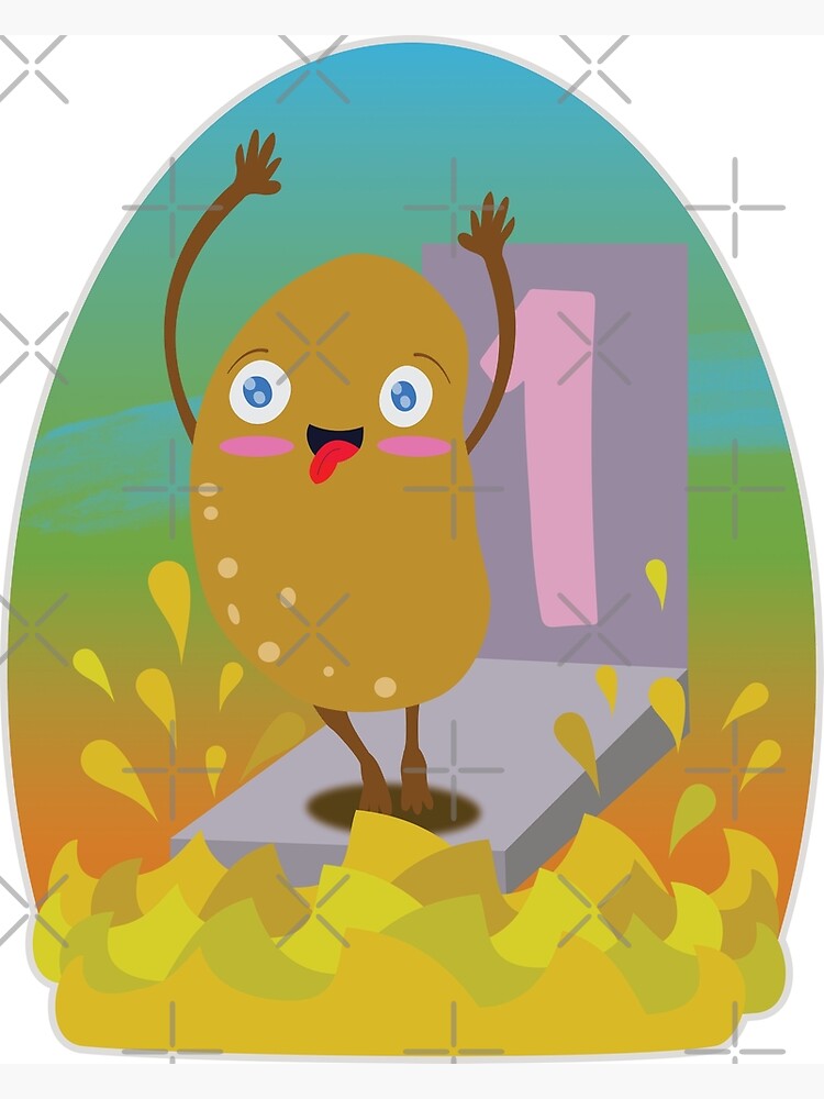 "Cute Spud Potato Swimming Pool" Art Print for Sale by ThirteenKittens ...