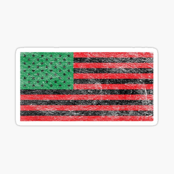 "Pan African Us American Flag Black Liberation Pride" Sticker for Sale ...