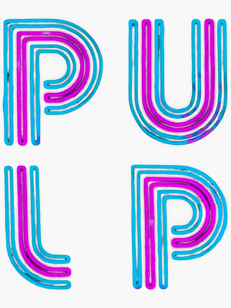 "Pulp - Neon Logo" Sticker for Sale by MargaretRay4 | Redbubble