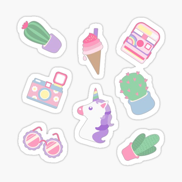 "Pastel Girly Collection (Camera, Plant Camera, Sunglassed, Unicorn ...