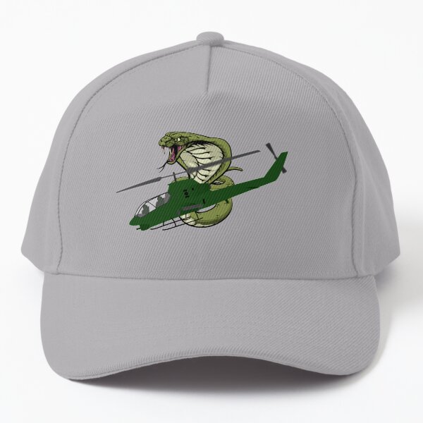 "AH-1G Cobra Helicopter Snake Gunship" Cap for Sale by oilycake | Redbubble