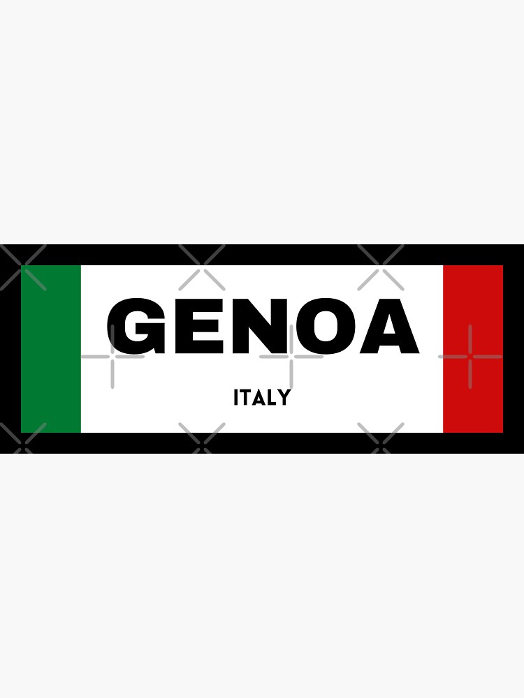 "Genoa City in Italian Flag" Sticker for Sale by aybe7elf | Redbubble