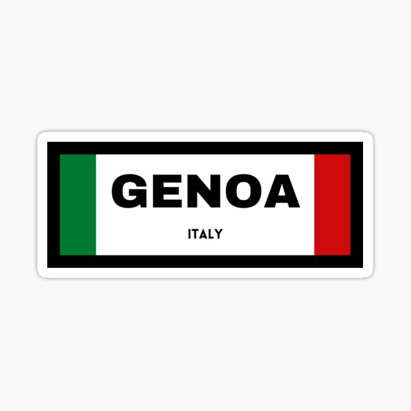 "Genoa City in Italian Flag" Sticker for Sale by aybe7elf | Redbubble