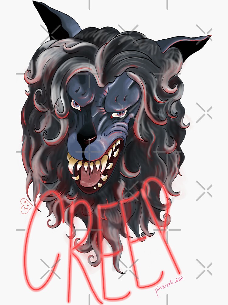 "Creep Peachfuzz Werewolf Mask " Sticker for Sale by pinkart666 | Redbubble