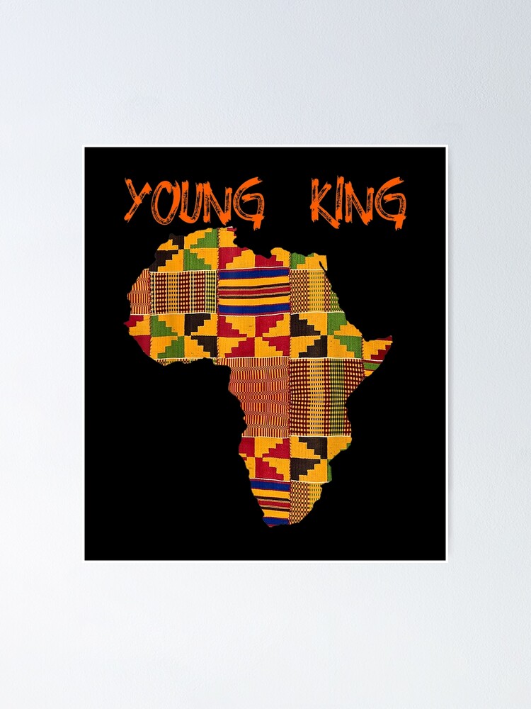 "Boys African Kente Print Little Kids with King Kente" Poster for Sale ...