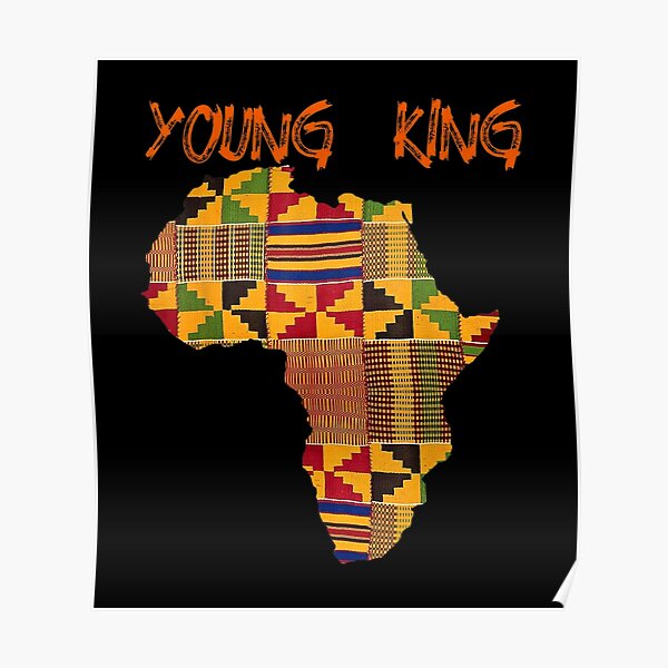 "Boys African Kente Print Little Kids with King Kente" Poster for Sale ...