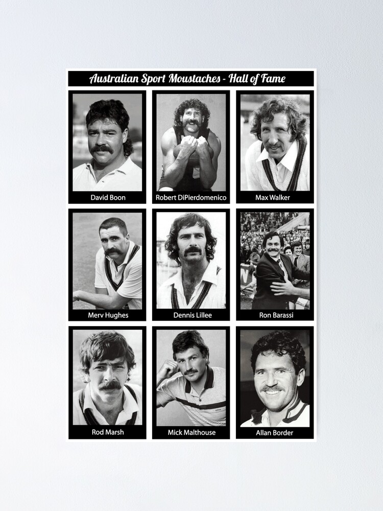 "Aussie Moustache Hall of Fame by Decibel Clothing" Poster by ...