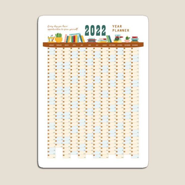 "2022 Wall Planner Сalendar Academic planner Motivational planner ...
