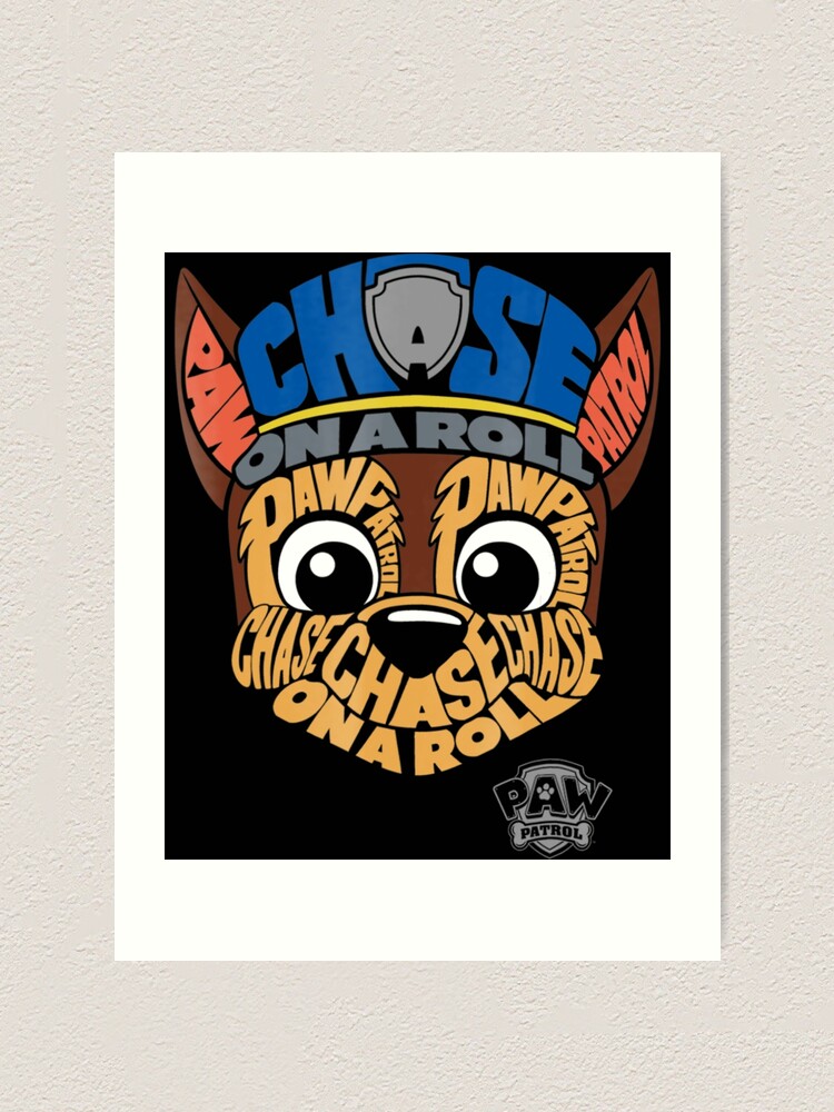 "PAW Patrol Chase Face " Art Print for Sale by kellygritzman | Redbubble
