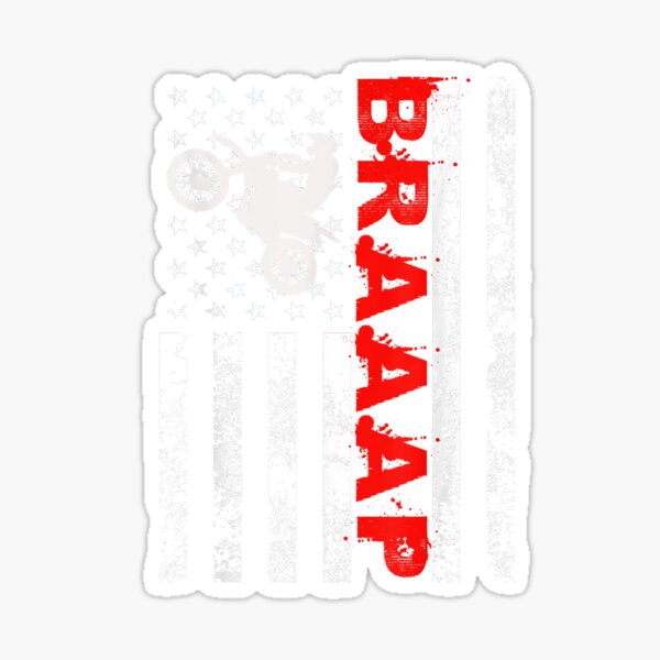 "Braaap Vintage USA American Flag" Sticker by MasonshiNoor | Redbubble