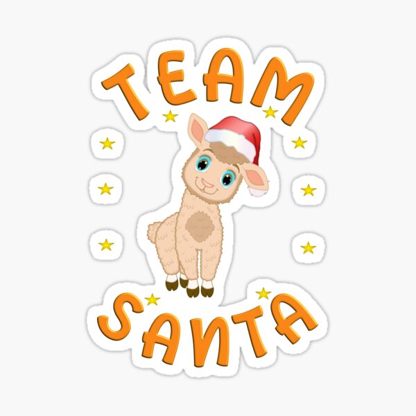 "Team Santa Lama / Alpaka for service crews" Sticker for Sale by ...